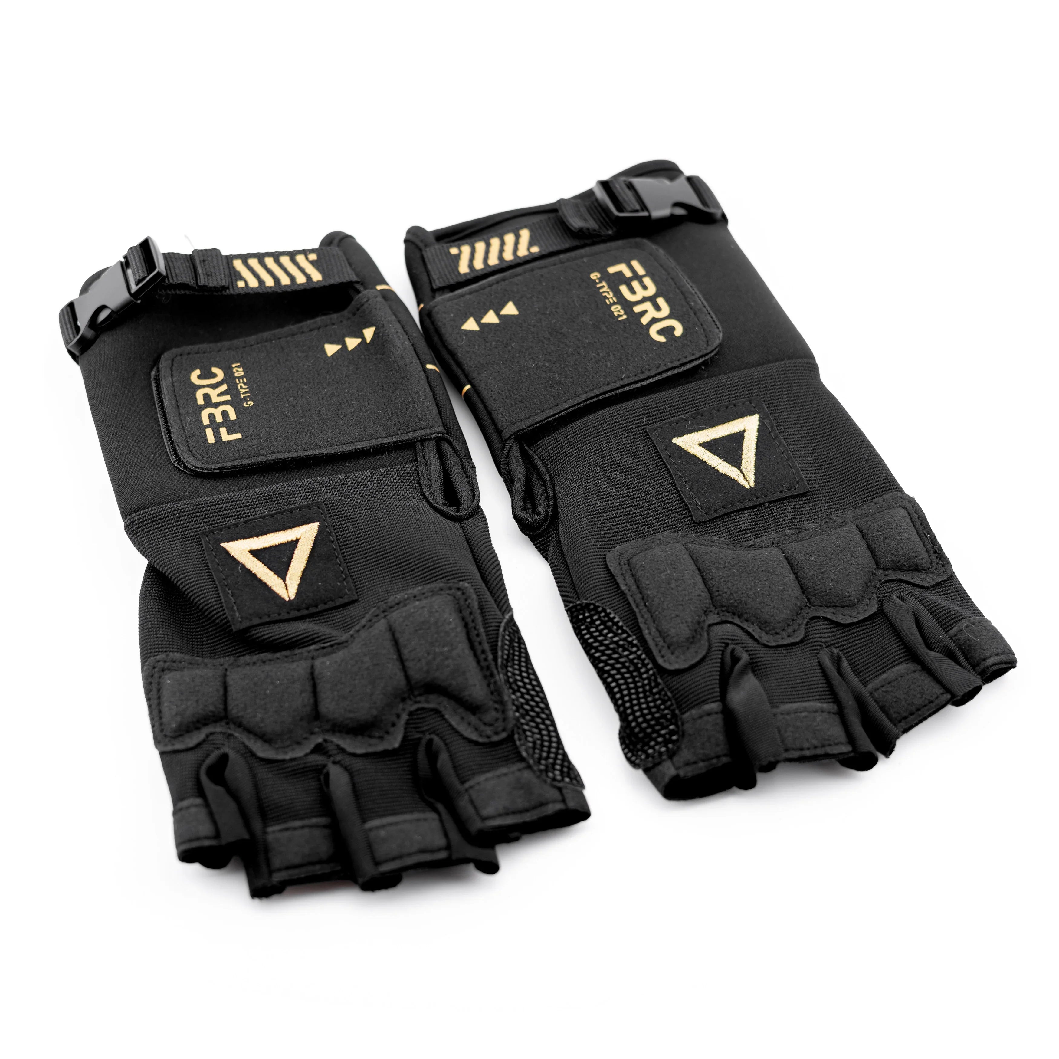 G-Type 021 Black Gold Gauntlet Gloves - Fabric of the Universe