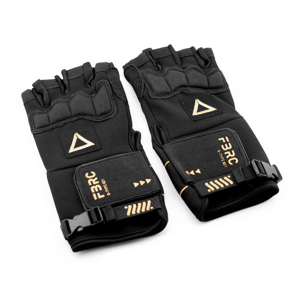 G-Type 021 Black Gold Gauntlet Gloves - Fabric of the Universe