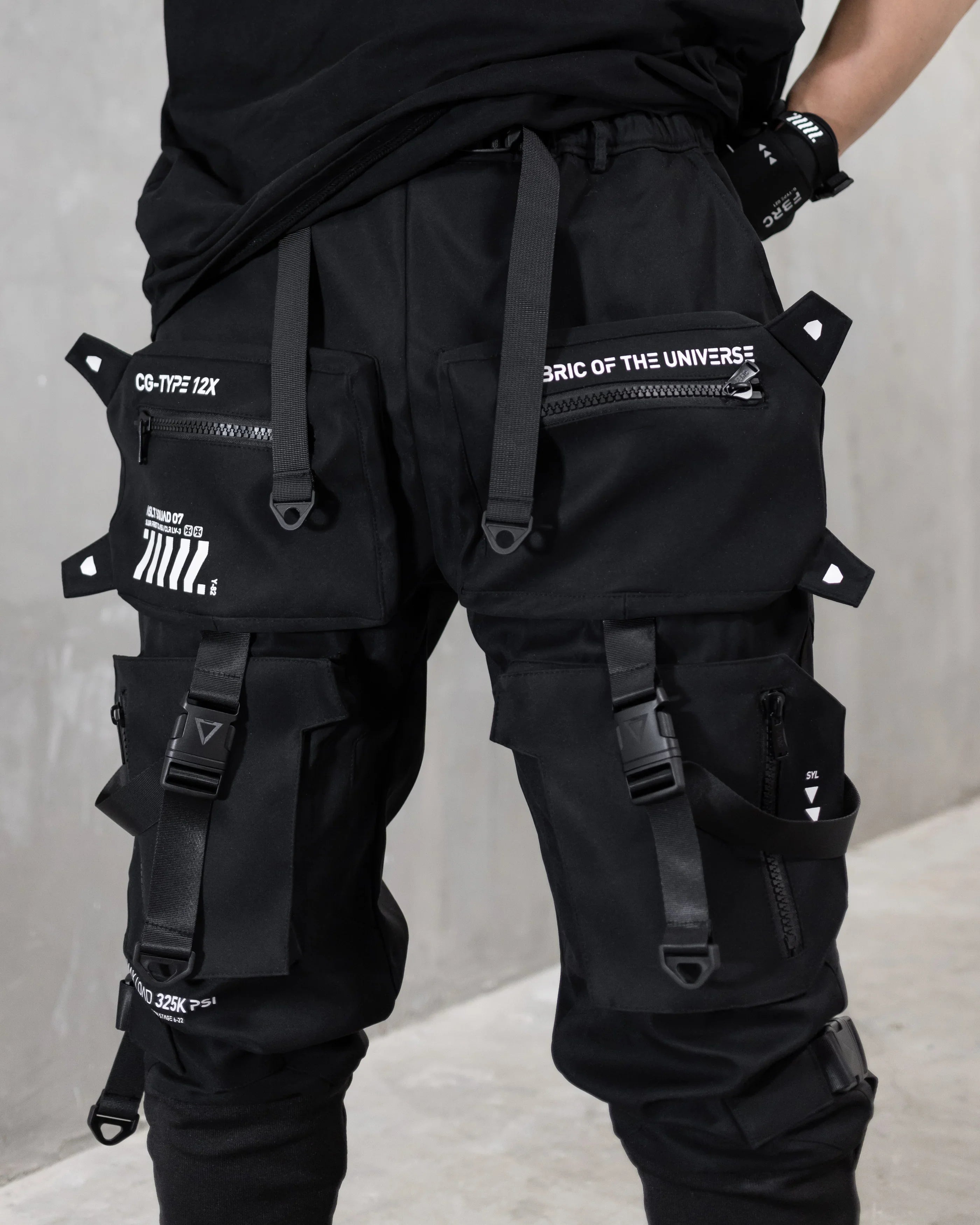 CG-Type 12X(U) Black Cargo Pants - Fabric of the Universe