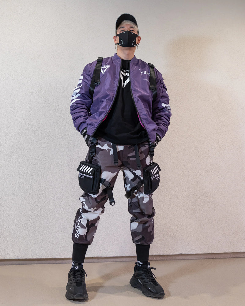 V3-3 Purple Bomber Jacket - Fabric of the Universe