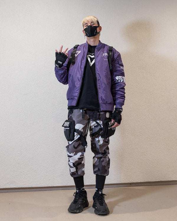 V3-3 Purple Bomber Jacket - Fabric of the Universe