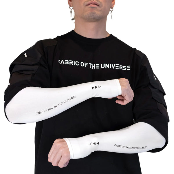 A-Slev 011 White Arm Sleeves - Fabric of the Universe