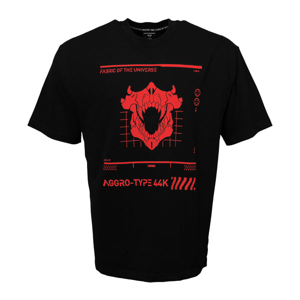 Aggro-Type 44K Black Red Short Sleeve T - Fabric of the Universe