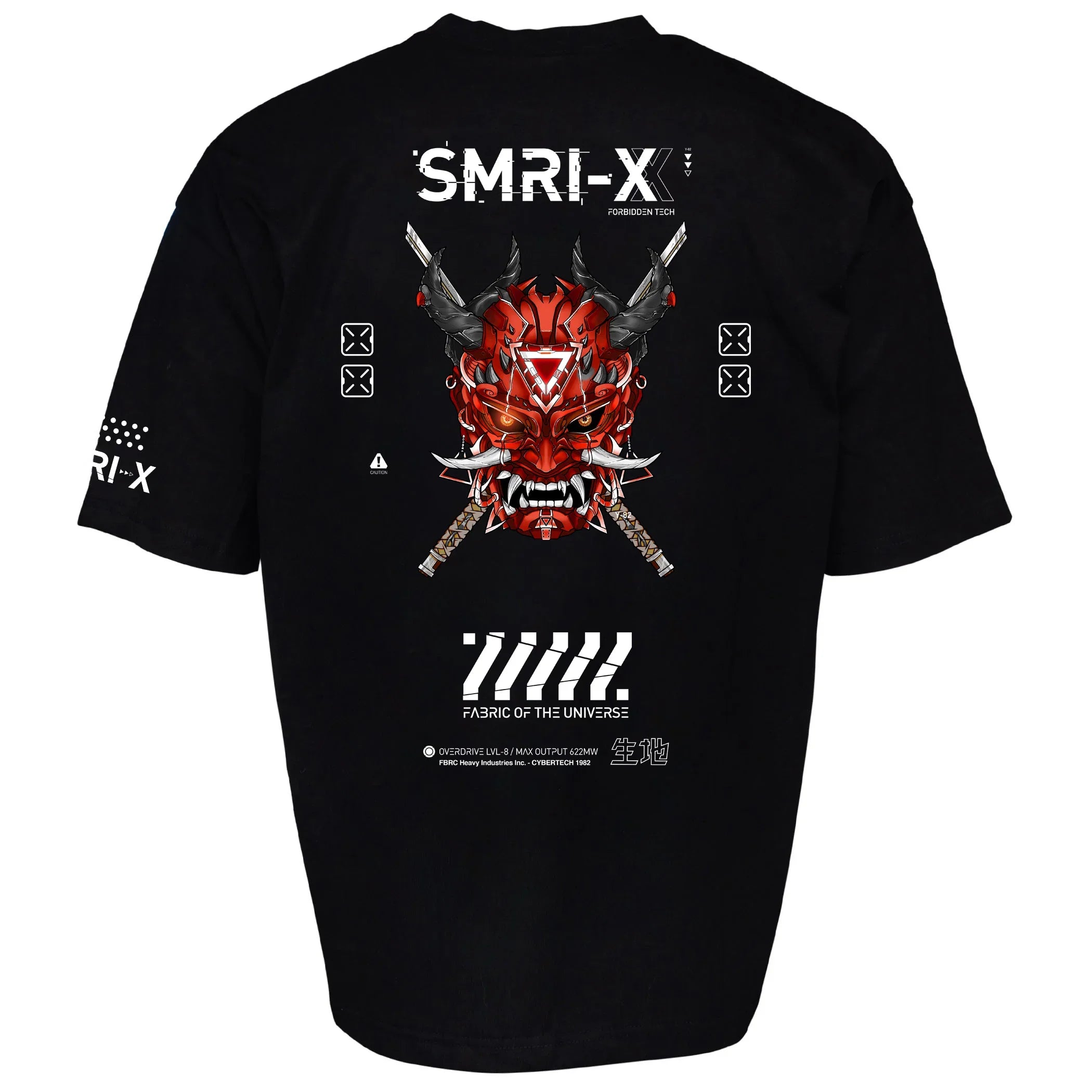 SMRI-X Black Oversized Short Sleeve T - Fabric of the Universe