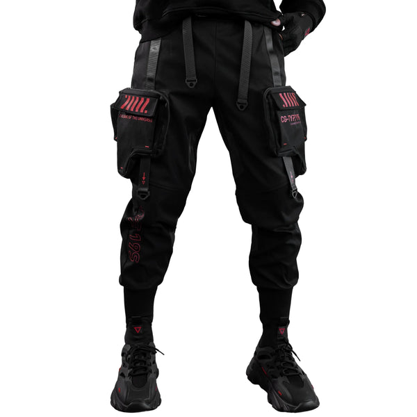 CG-Type 19S Black Red Cargo Pants - Fabric of the Universe