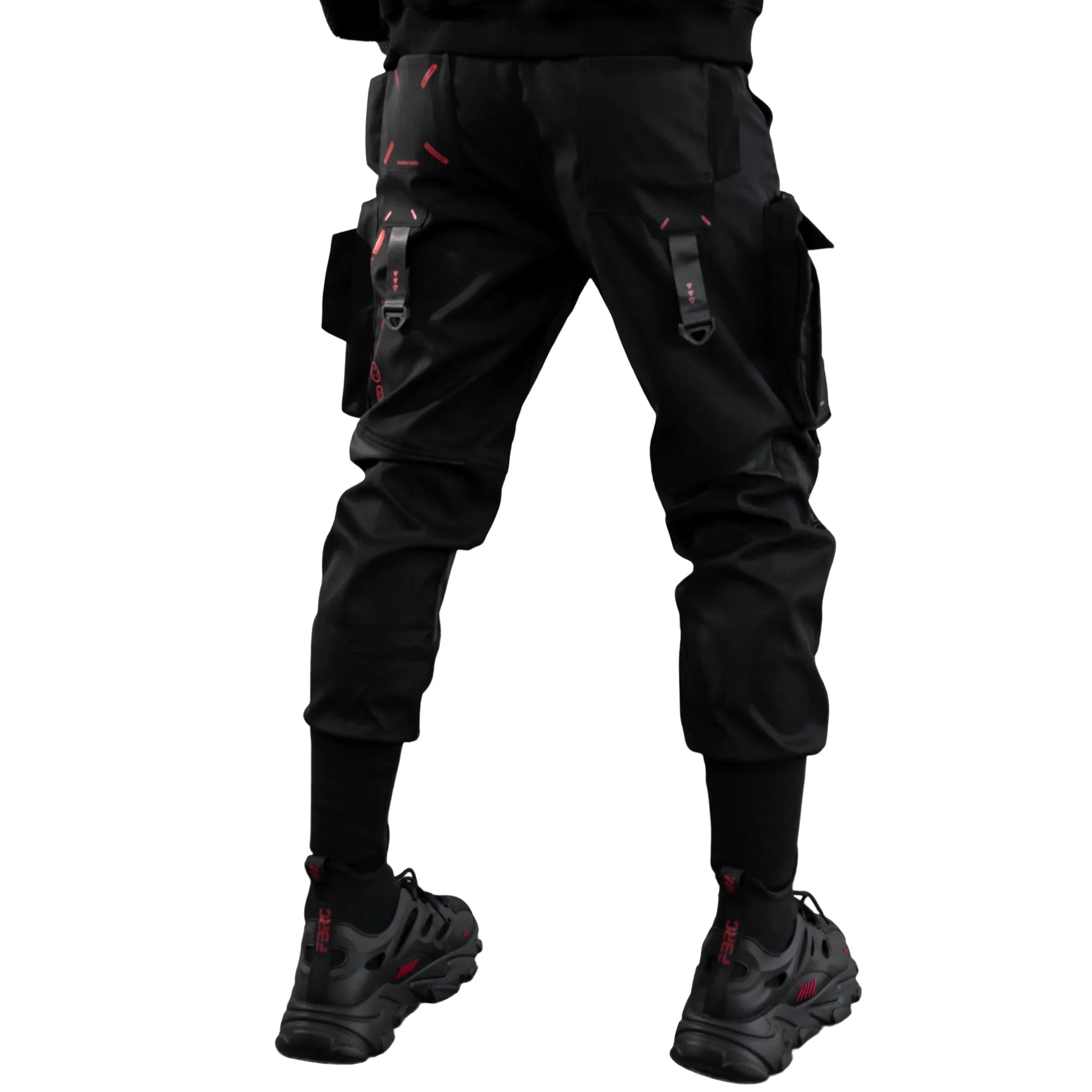 CG-Type 19S Black Red Cargo Pants - Fabric of the Universe