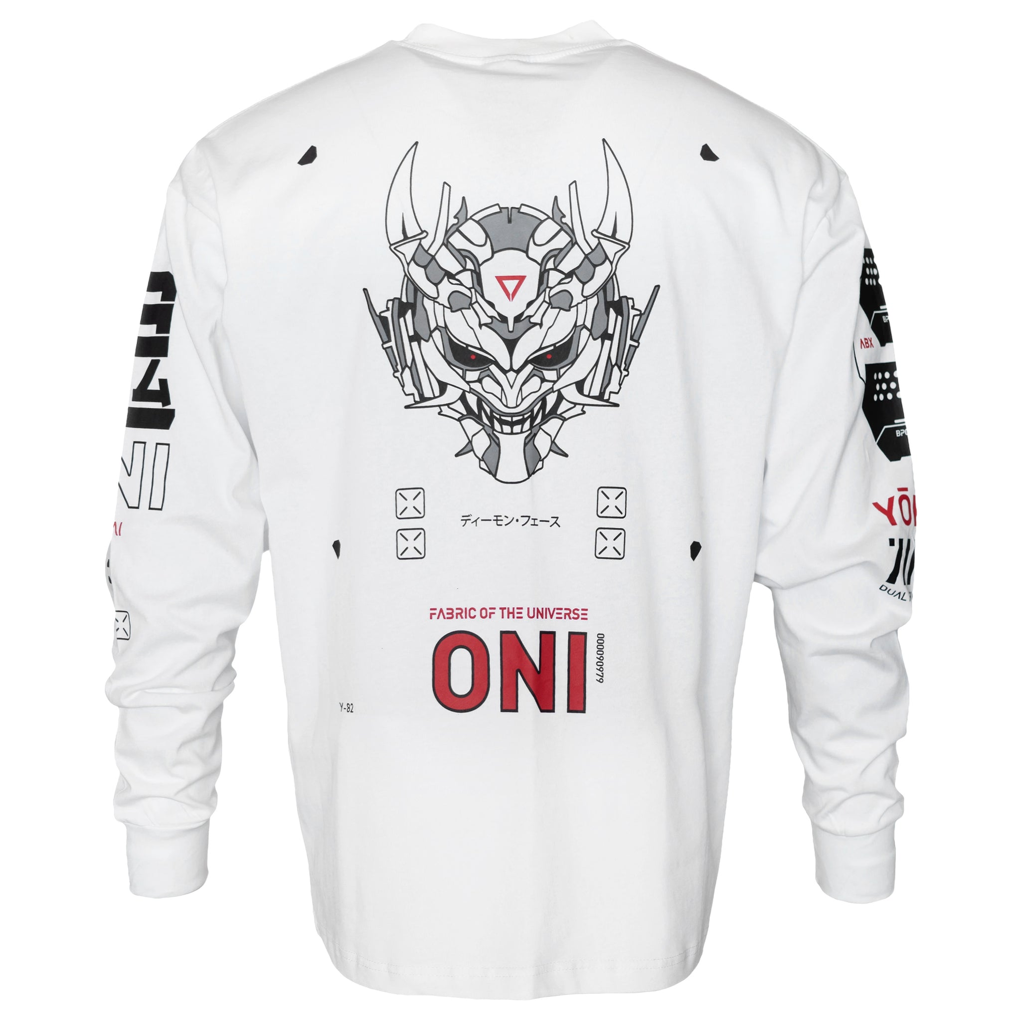 ONI White Long Sleeve T - Fabric of the Universe