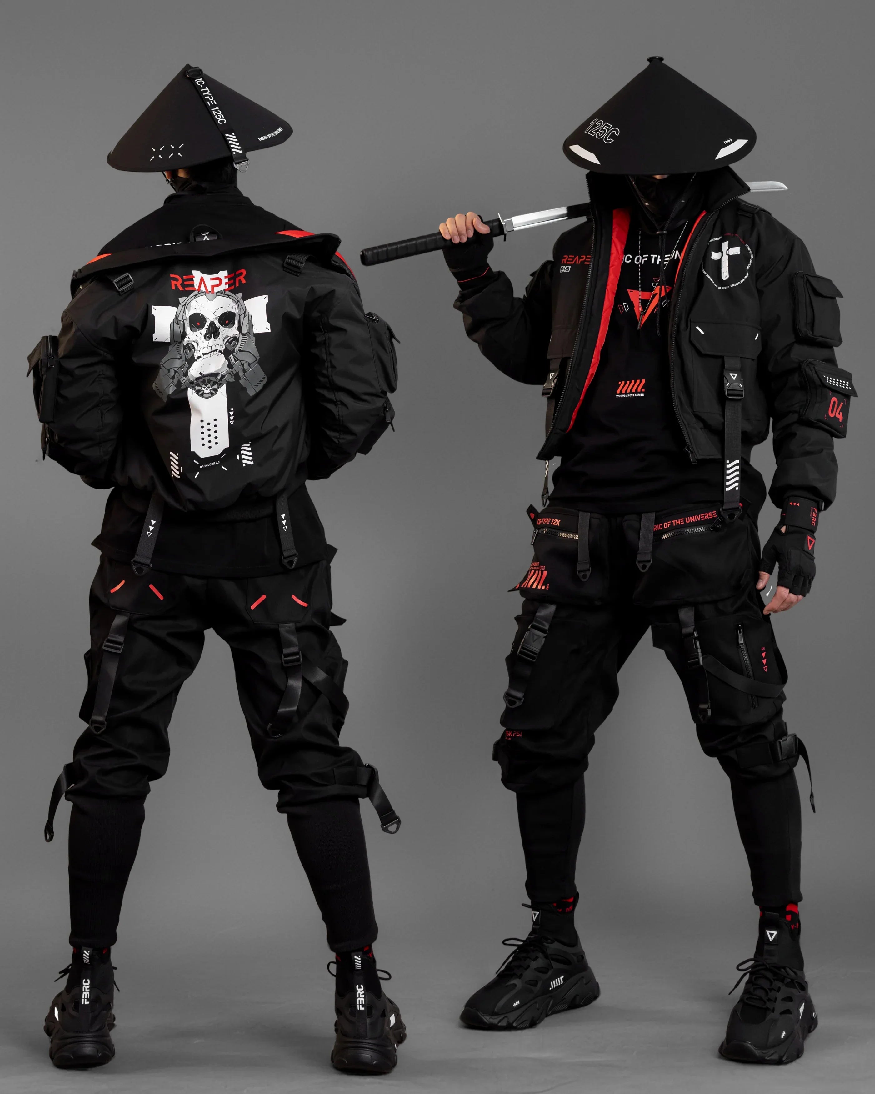 Reaper Black Short Bomber Jacket - Fabric of the Universe