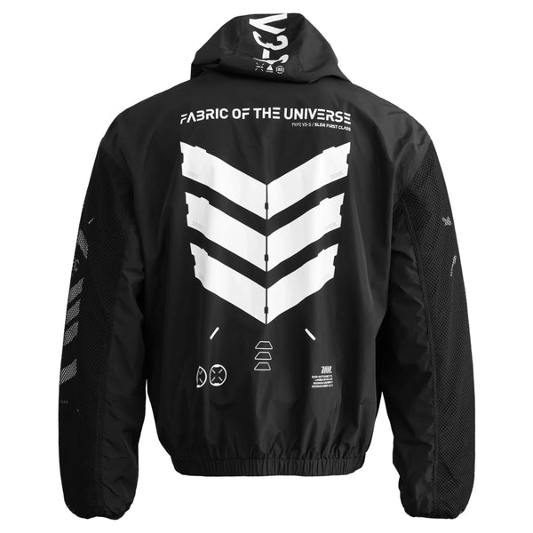 V3-S Black LW Windbreaker - Fabric of the Universe