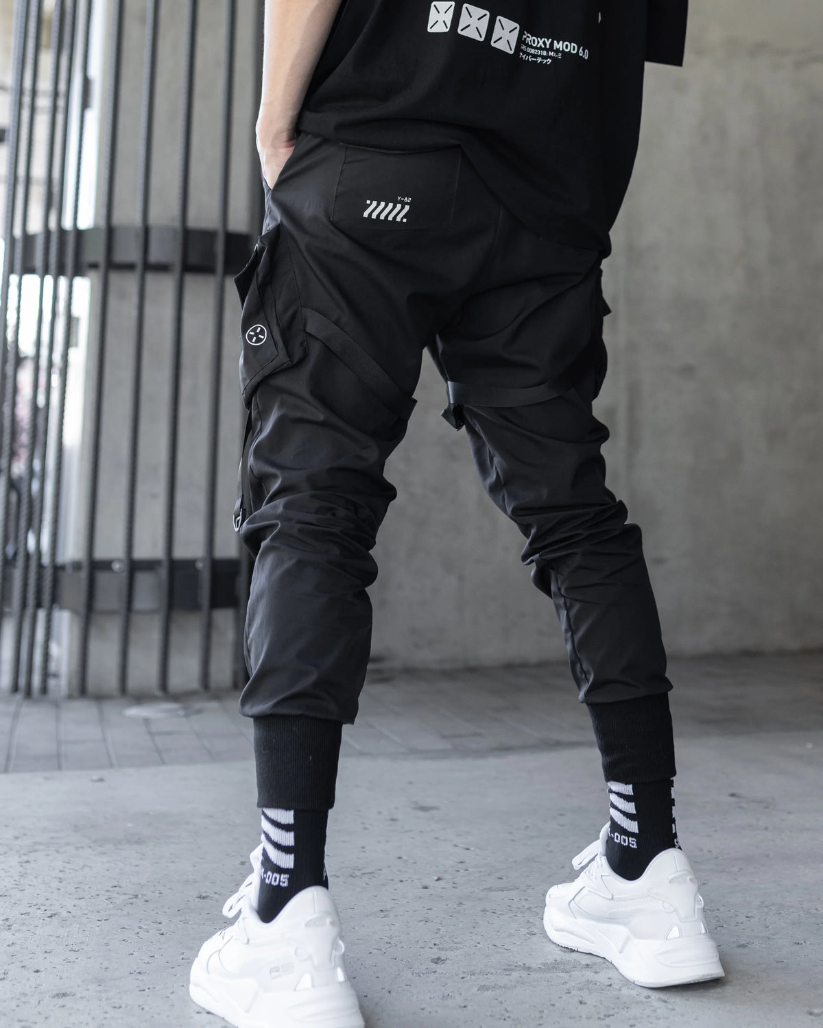 CG-Type 10F Black Cargo Pants - Fabric of the Universe