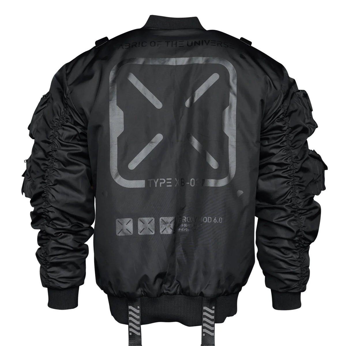 XB-03 Stealth Black Bomber Jacket - Fabric of the Universe